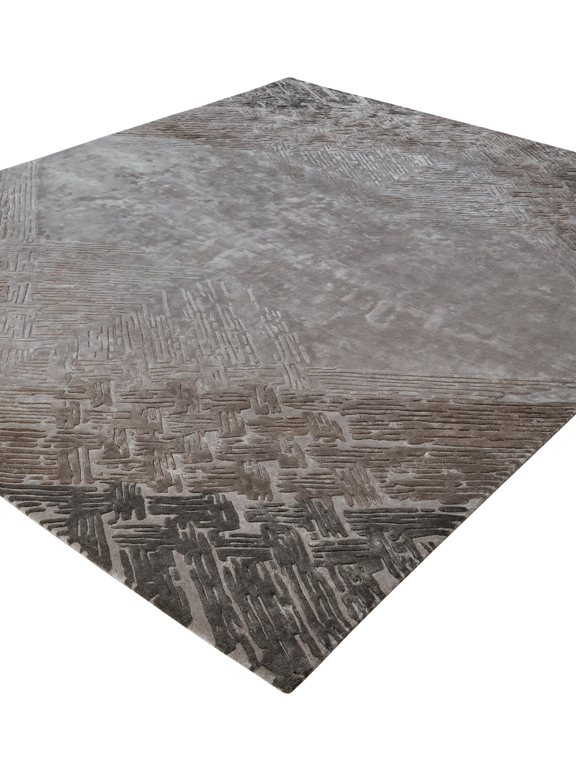 Arista Ash Grey Handmade Luxury Carpet – 100% Botanical Silk | Hand ...