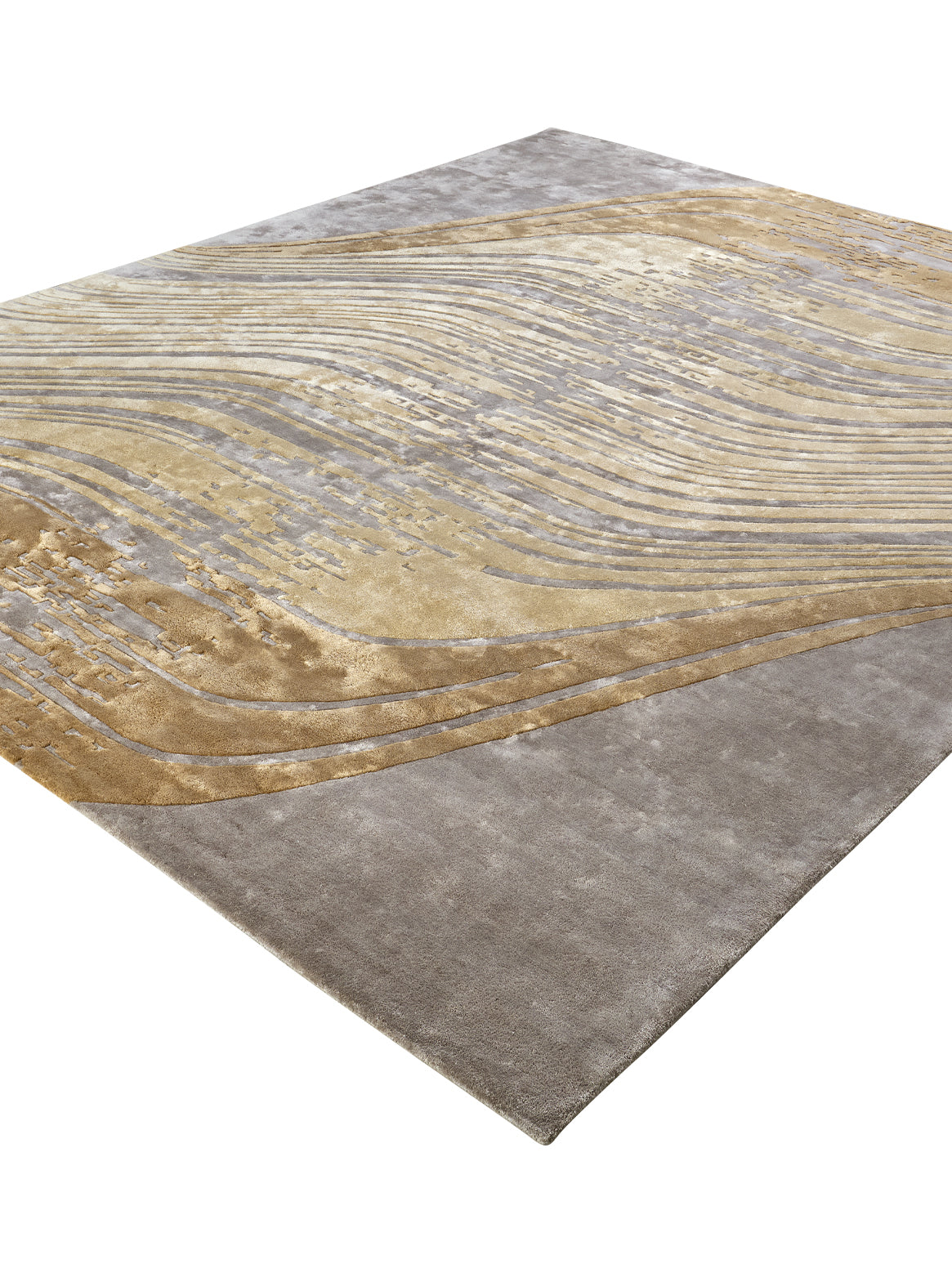 Wisp Beige Gold Handmade Luxury Carpet – 100% Botanical Silk | Hand ...